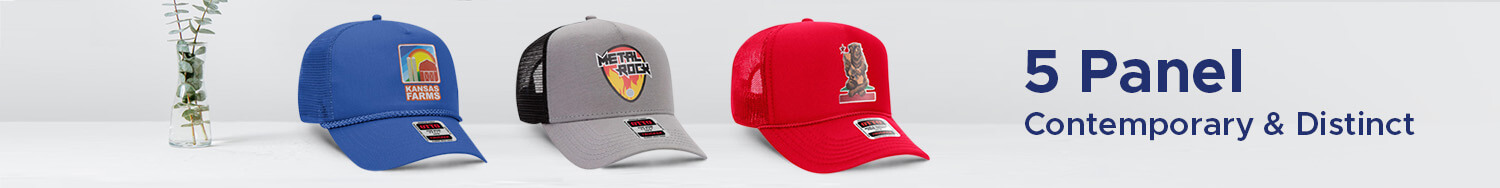 Buy Bulk 5 Panel Hats (Blank & Custom) at Wholesale Prices from CapBargain