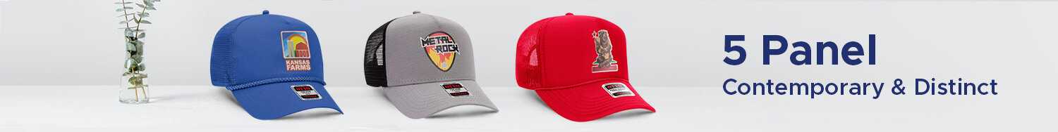 Buy Bulk Wholesale 5 Panel Hats (Blank & Custom) - CapBargain.com